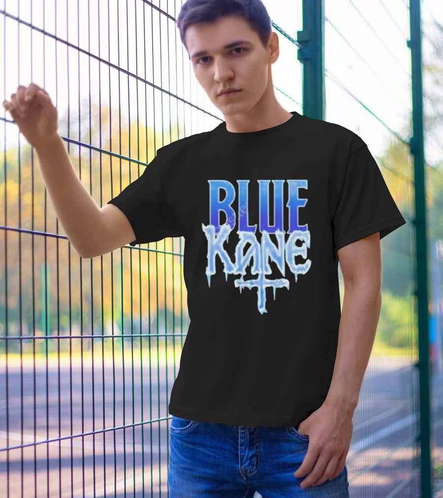 Blue Kane Icy Font Merchandise T-Shirt