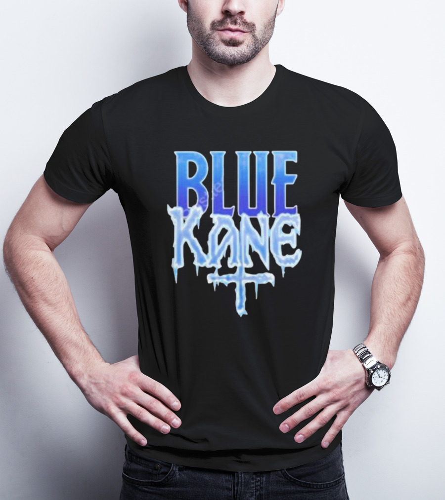 Blue Kane Icy Font Merchandise T-Shirt
