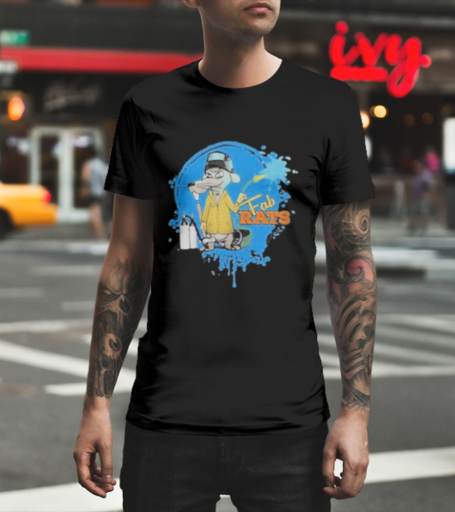 Fab Rats Painter Mouse Cartoon Character T-Shirt