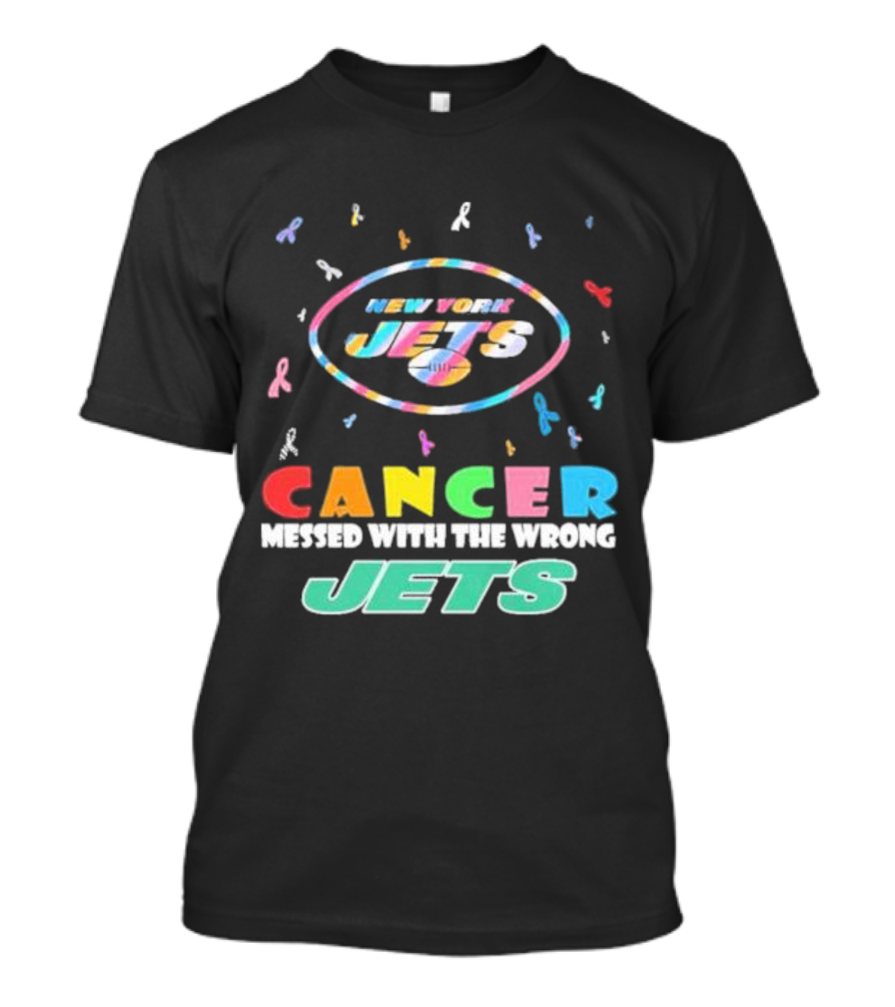 New York Jets Cancer Messed With The Wrong Jets T-Shirt
