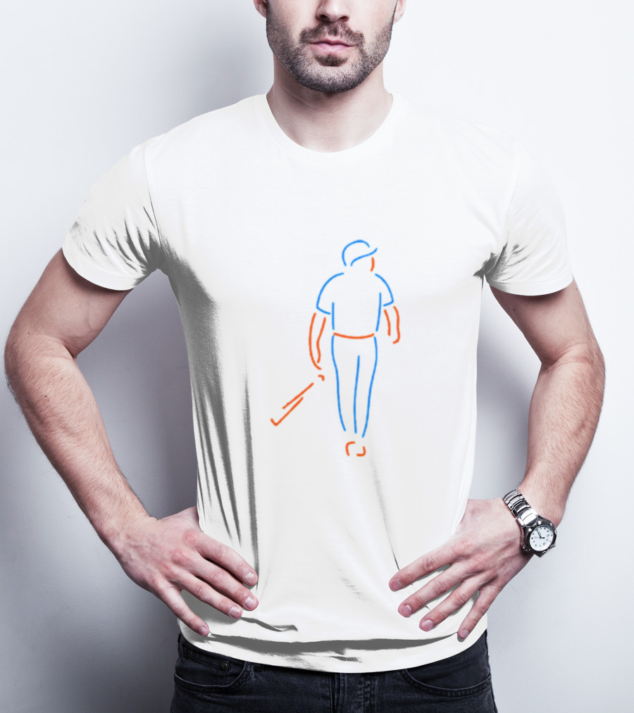 Alvarez Neon Por Qué No Baseball Player Outline T-Shirt