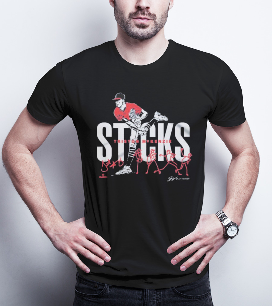 Triston McKenzie Sticks Baseball Pitch T-Shirt