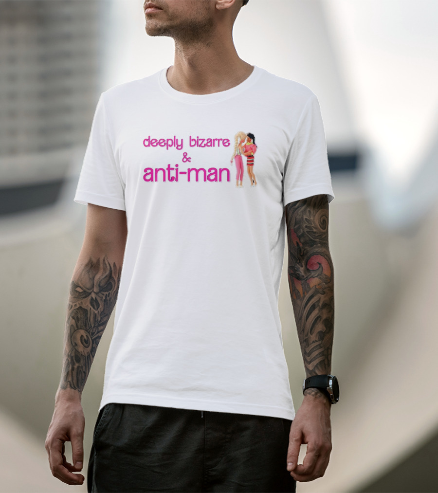 Deeply Bizarre And Anti-Man Pink Barbie Style Kissing T-Shirt
