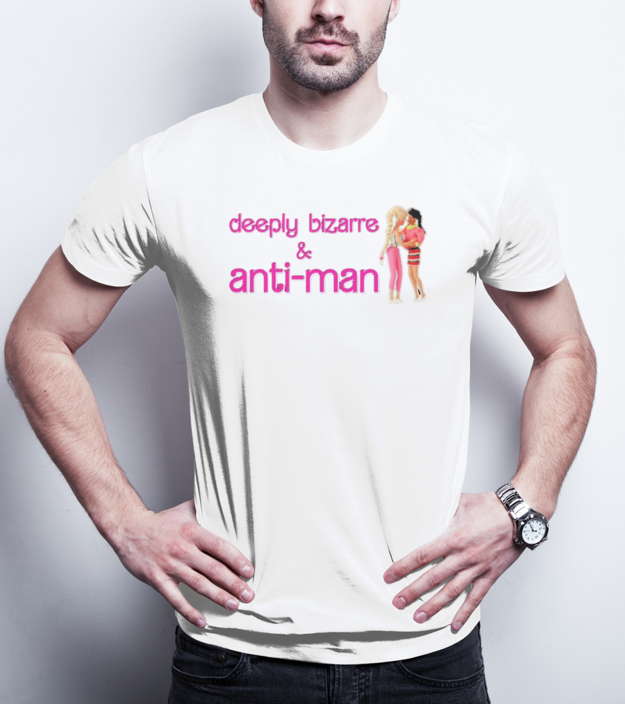 Deeply Bizarre And Anti-Man Pink Barbie Style Kissing T-Shirt