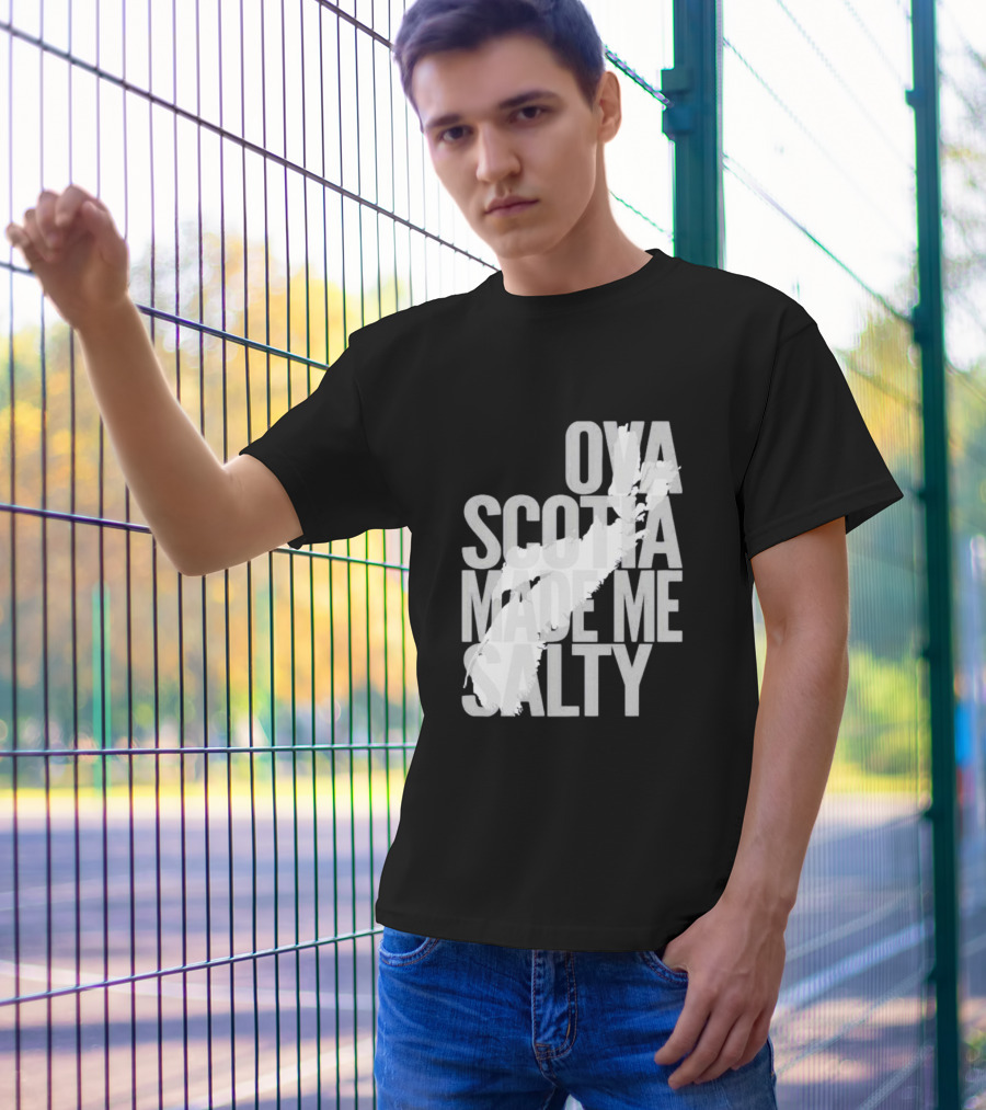 Nova Scotia Made Me Salty Ova Coast Map T-Shirt