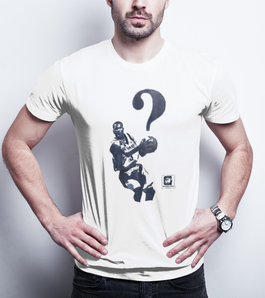 The Answer Georgetown University Allen Iverson Basketball Icon With Question Mark T-Shirt