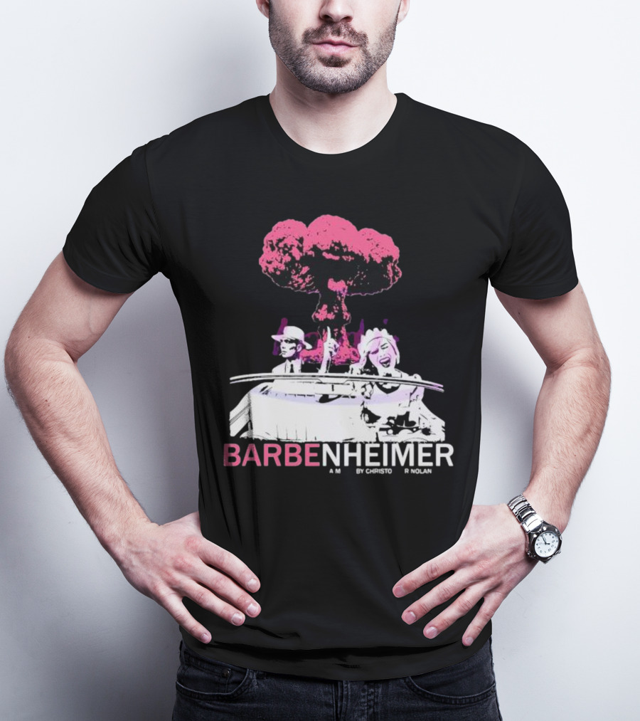 Vintage Barbenheimer A Movie By Christopher Nolan Comeon Baby Let’s Go Party T-Shirt