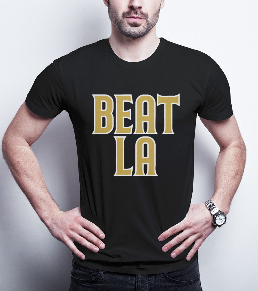 San Diego Beat LA Brown Text T-Shirt