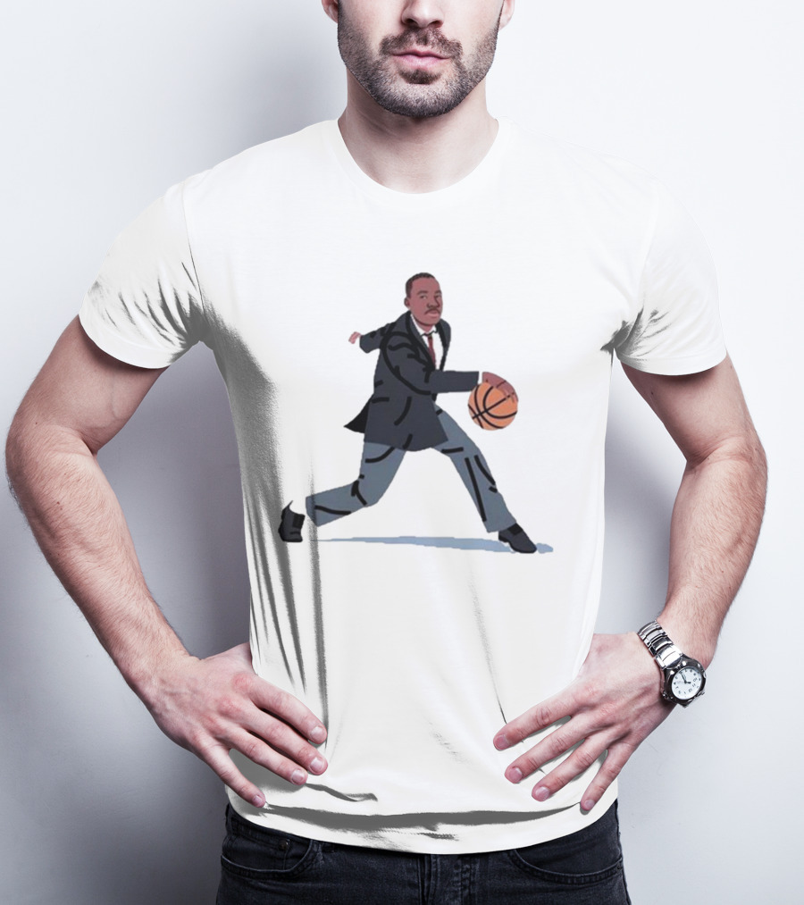 Balling Martin Dribbling In Suit With Basketball T-Shirt