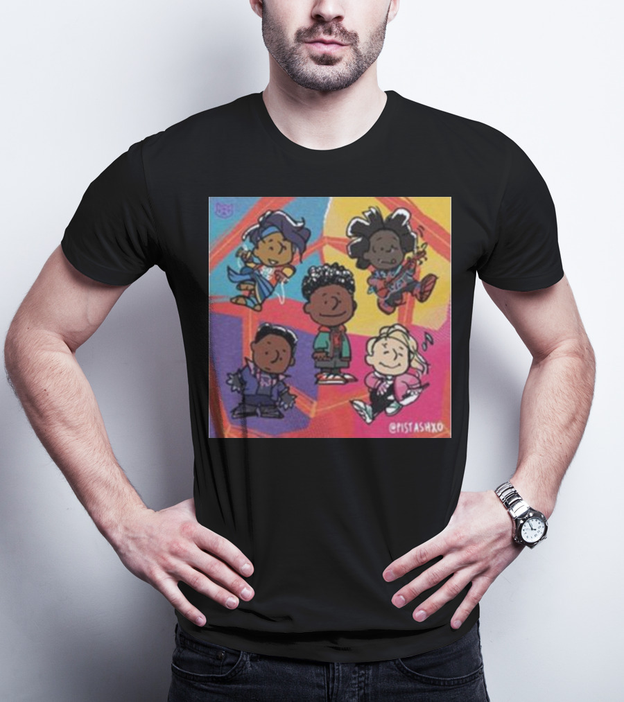Peanuts Fanart Characters By Pistashxo With Vibrant Background T-Shirt