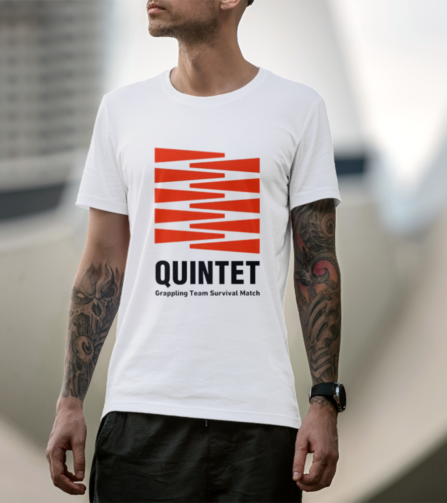Quintet Grappling Team Survival Match Red Stripe T-Shirt