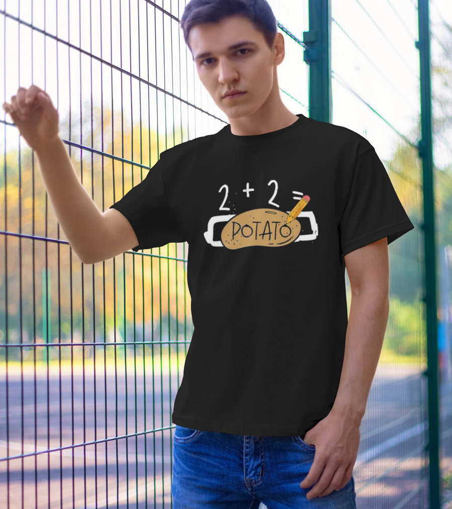 2+2 Potato Math Joke Simon Miller Dotato T-Shirt