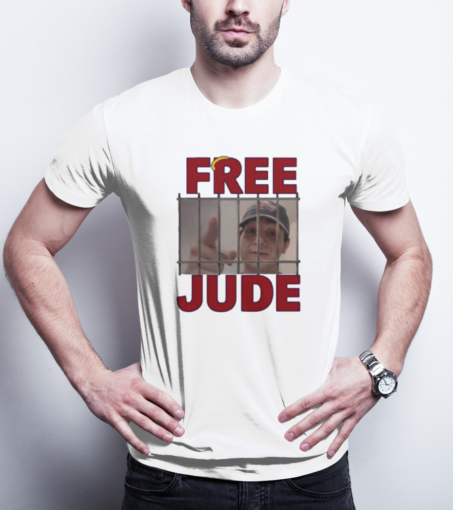 FREE JUDE Football Fan Behind Bars T-Shirt