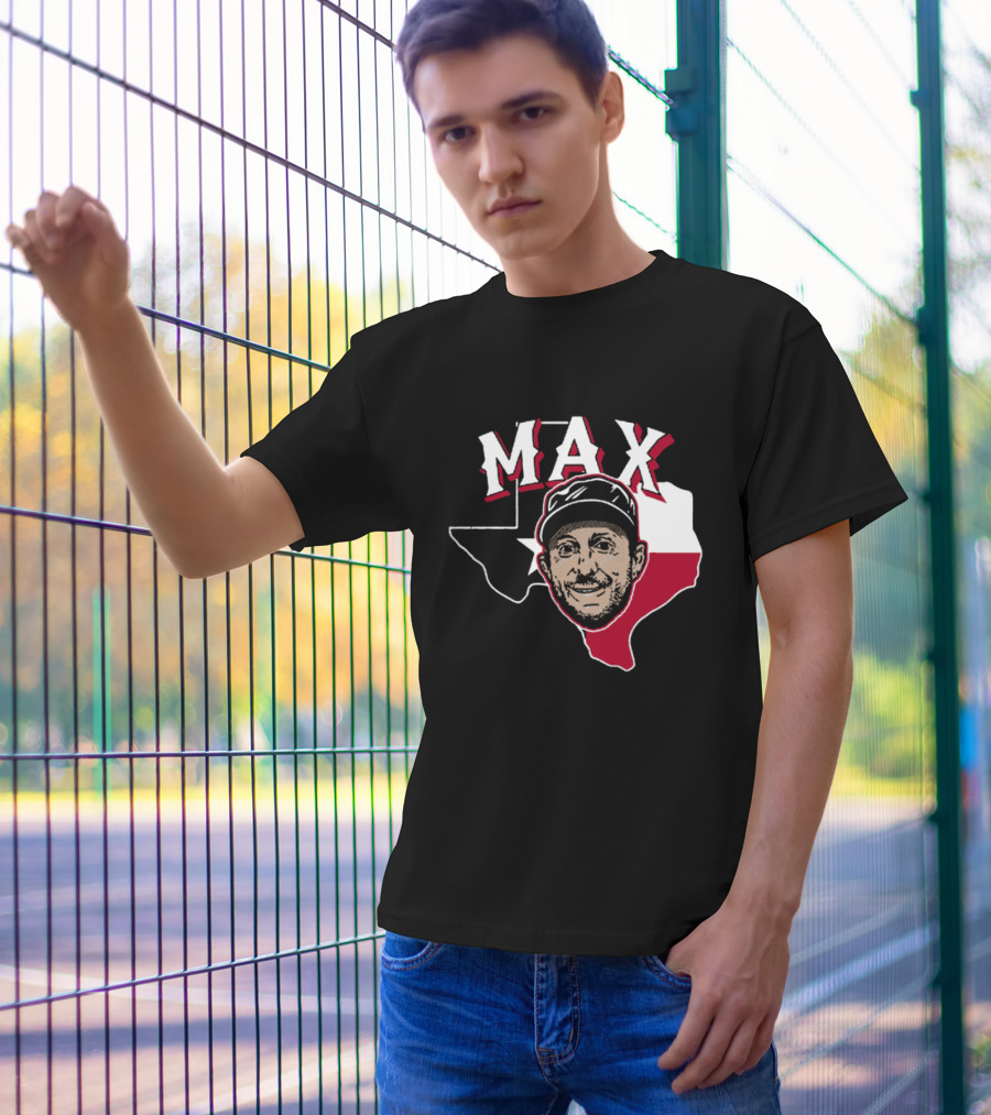 MAX Scherzer Texas Map Face T-Shirt