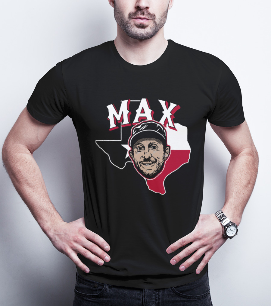 MAX Scherzer Texas Map Face T-Shirt