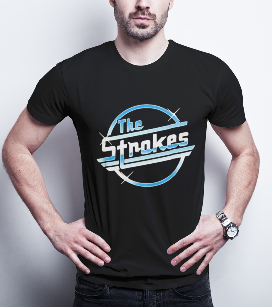 The Strokes Retro Futuristic Blue T-Shirt