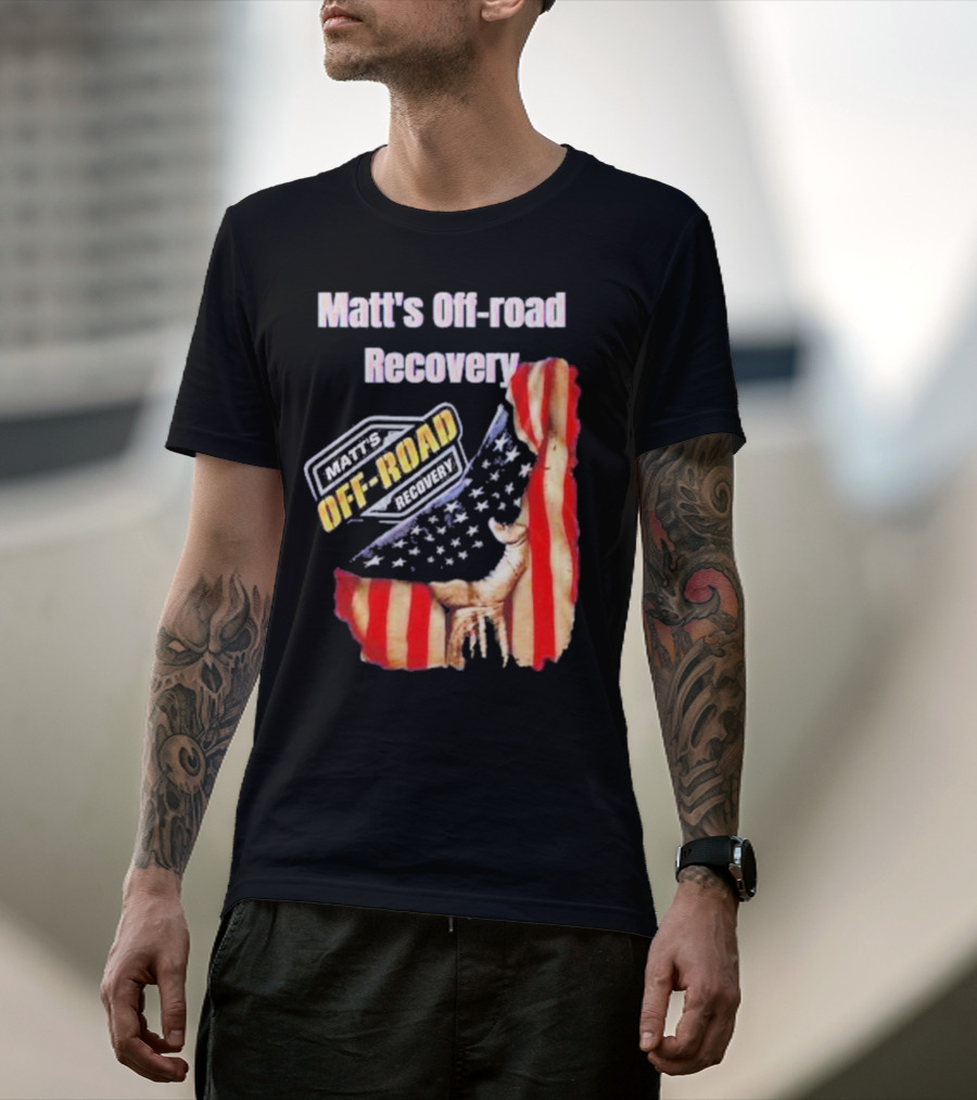 Matt's Off-Road Recovery American Flag Deer T-Shirt