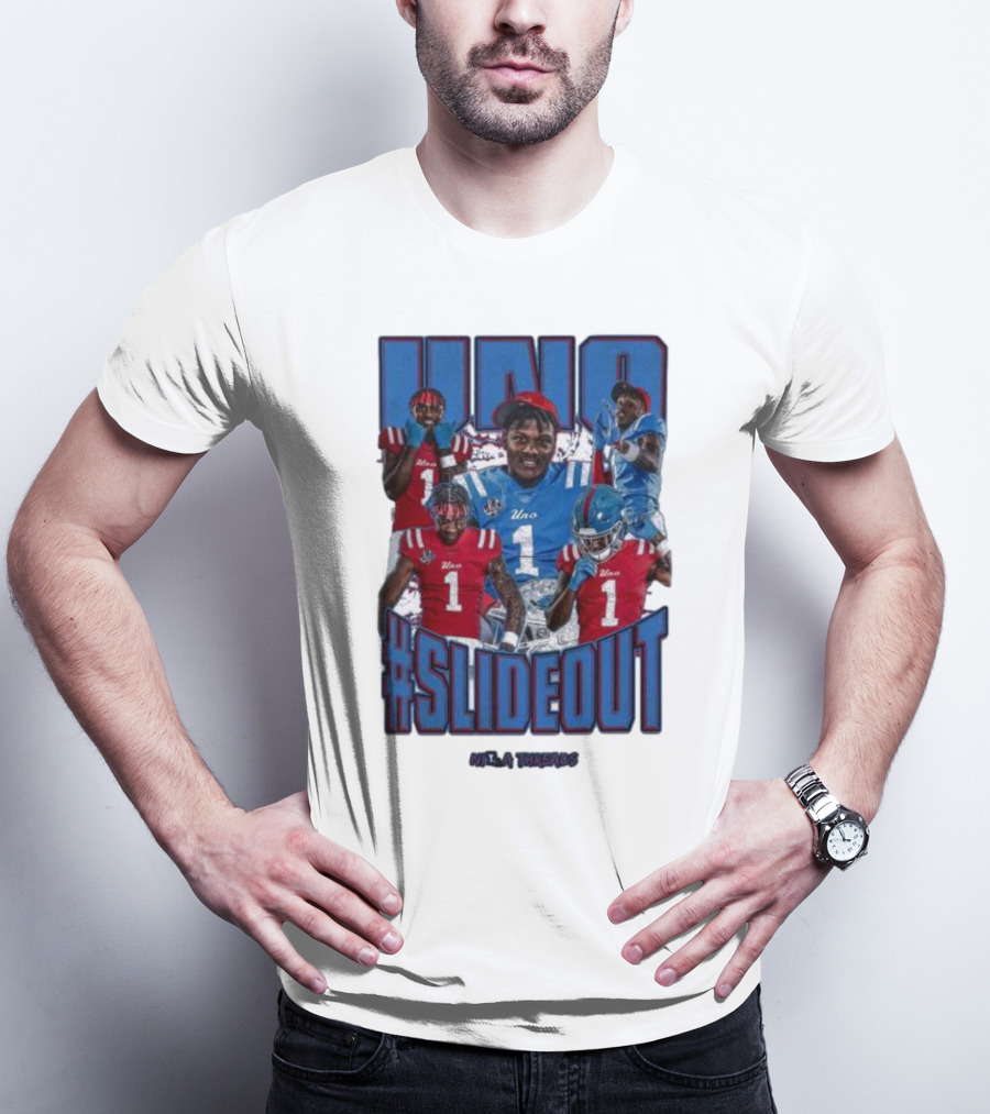 UNO Williams #Slideout Football Tribute In Red And Blue T-Shirt