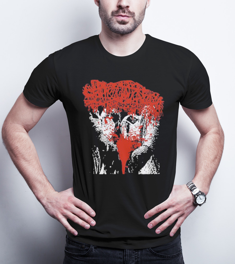 Sanguisugabogg Red And White Horror Mask T-Shirt