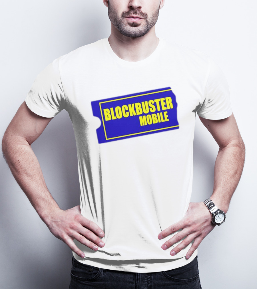 BLOCKBUSTER MOBILE Blue Ticket Nostalgia T-Shirt