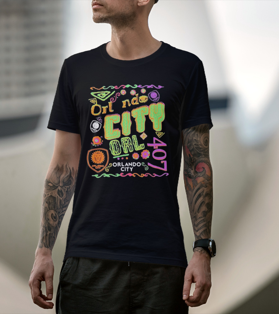 Orlando City 407 Papel Picado ORL City SC T-Shirt