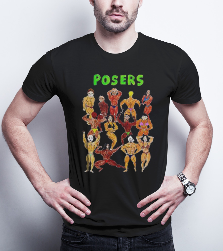 POSERS Bodybuilding Characters Flexing T-Shirt