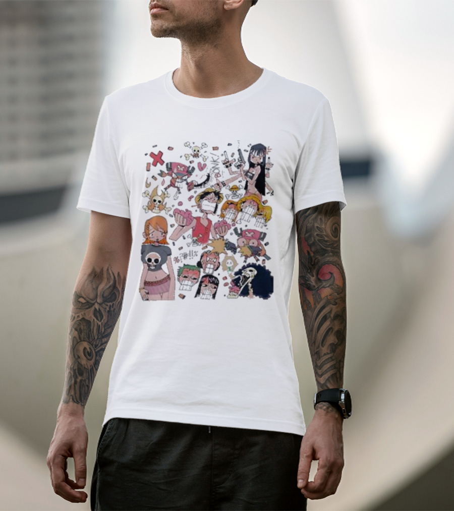 Worldofdarko One Piece Character Collage Animation T-Shirt