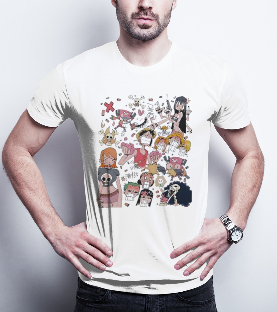 Worldofdarko One Piece Character Collage Animation T-Shirt