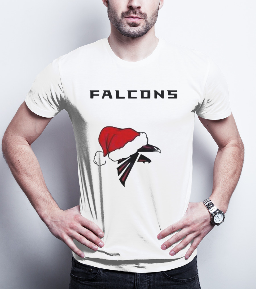 Falcons Santa Hat Christmas Atlanta T-Shirt