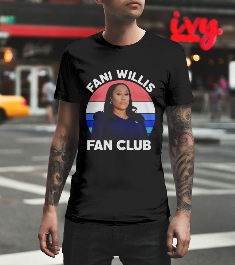 Fani Willis Fan Club Georgia District Attorney Stripes T-Shirt