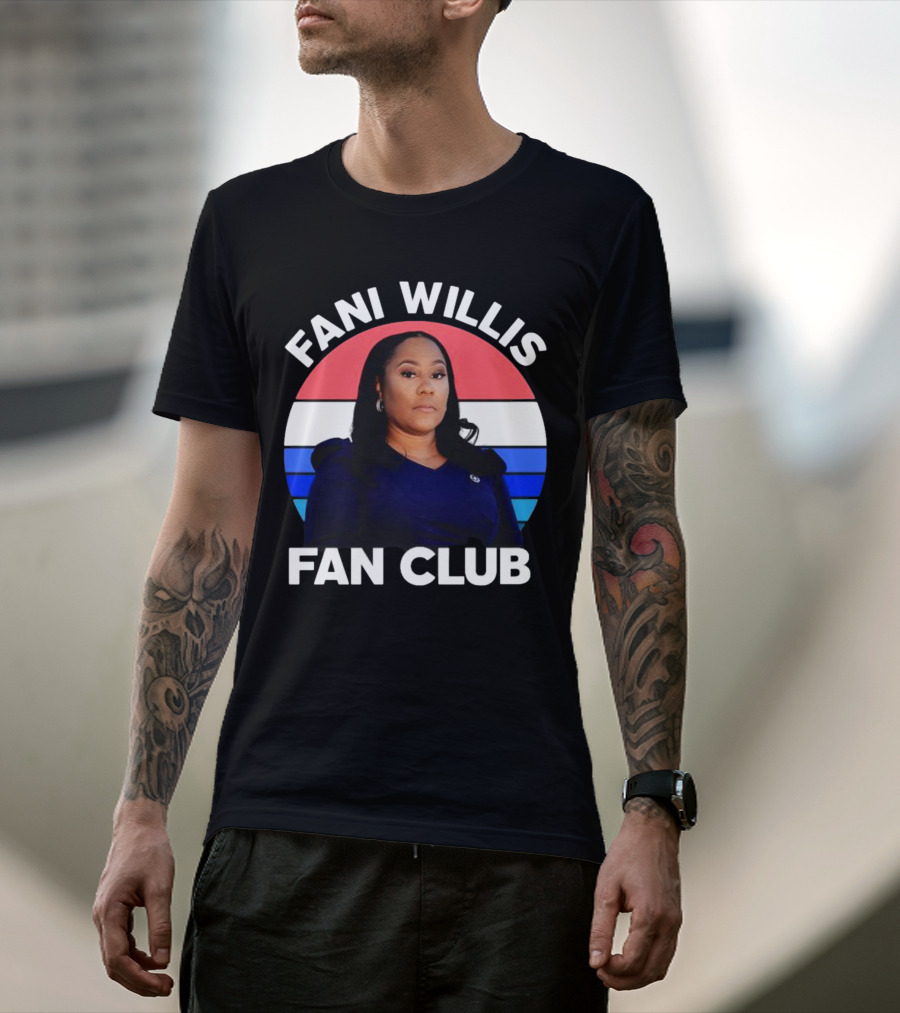 Fani Willis Fan Club Georgia District Attorney Stripes T-Shirt