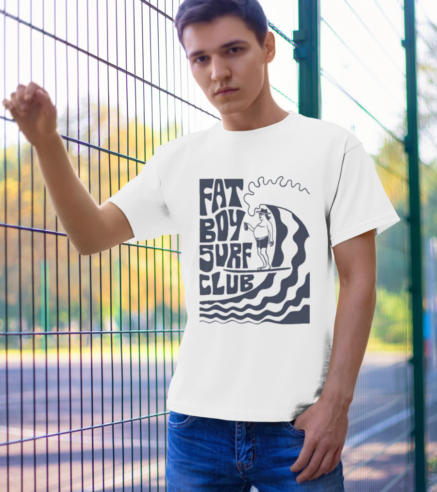 Fat Boy Surf Club Big Wave Jerry Surfing Adventure T-Shirt