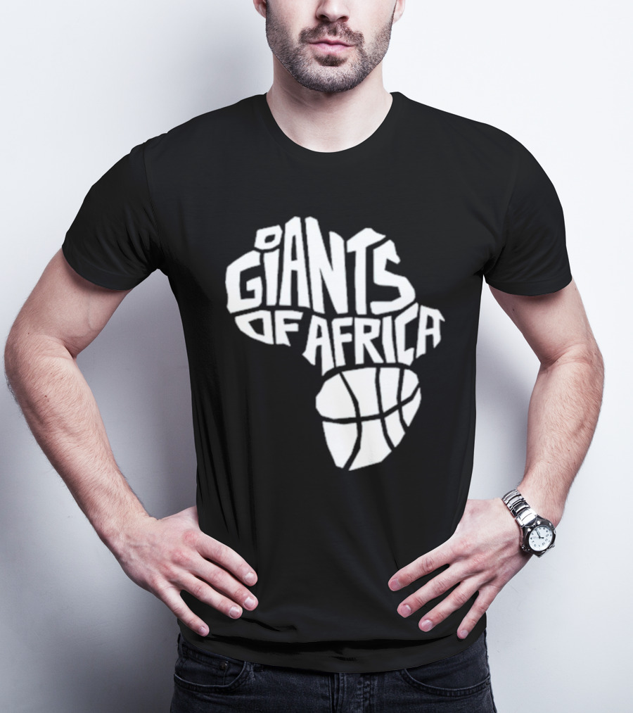 Giants Of Africa Basketball Map T-Shirt