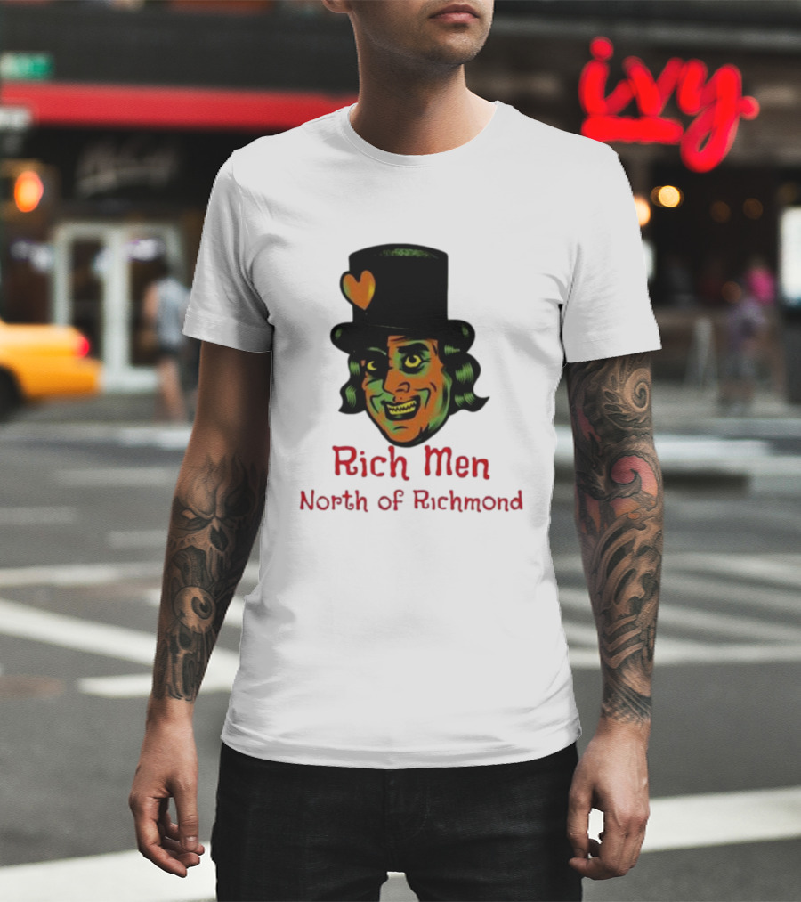 Rich Men North Of Richmond Damn Shame Top Hat Heart T-Shirt