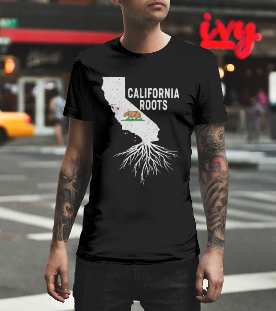 California Roots Bear And State T-Shirt