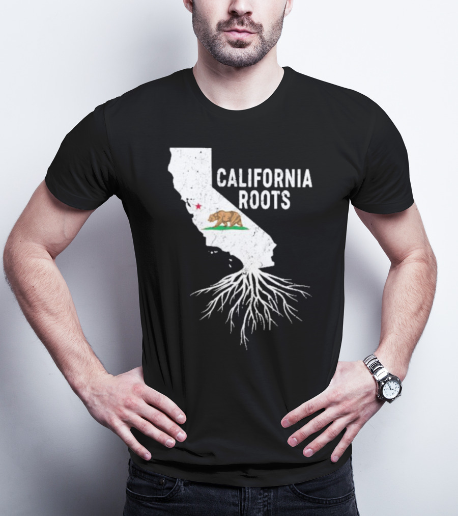 California Roots Bear And State T-Shirt