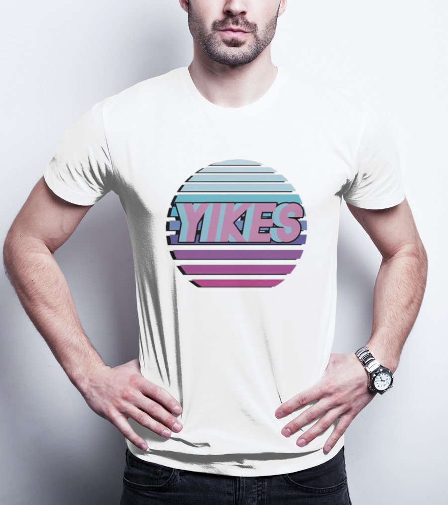 Yikes Retro Pastel Circle Stripe Aesthetic T-Shirt