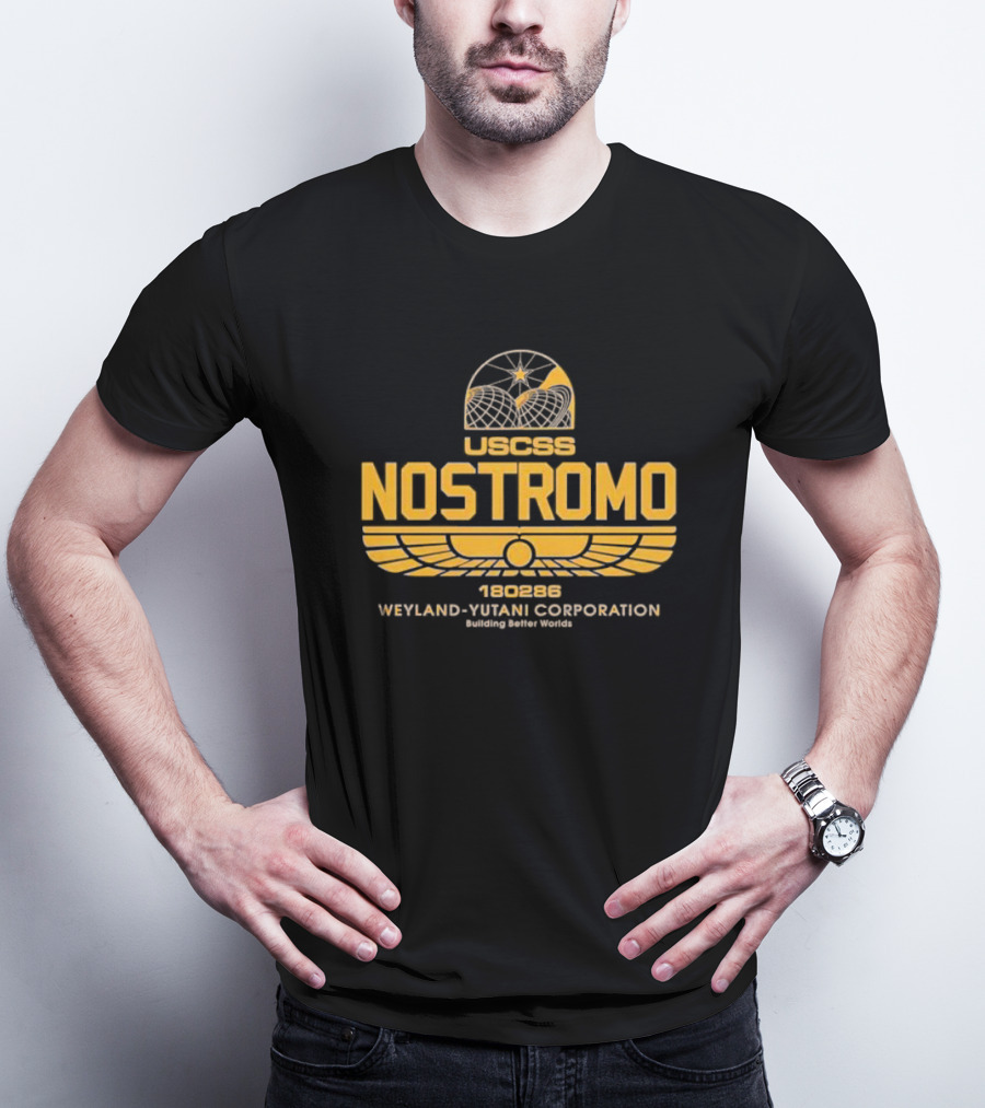 USCSS Nostromo 180286 Weyland Yutani Corporation Building Better Worlds Emblem T-Shirt