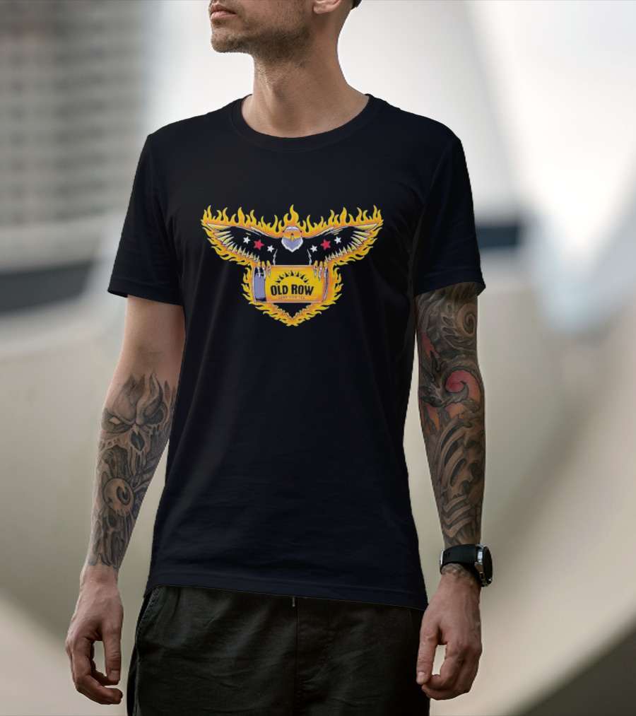 Old Row Hard Iced Teagle Flaming Eagle Graphics T-Shirt