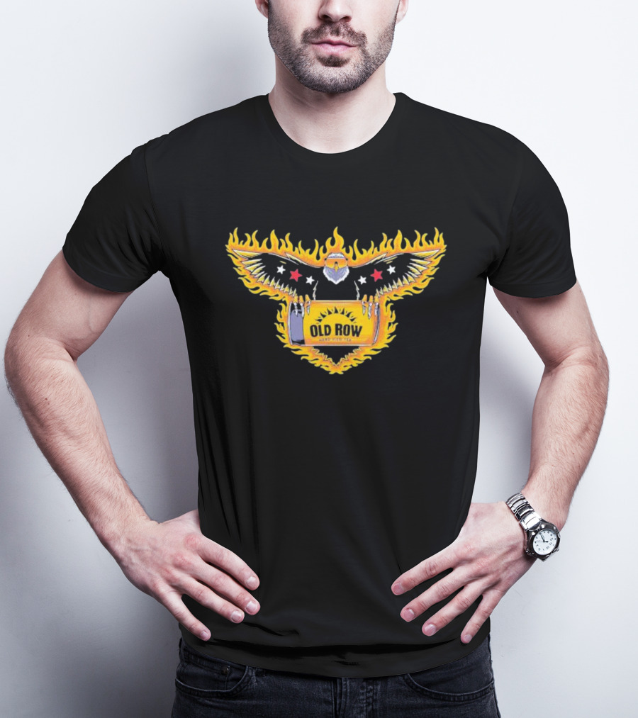 Old Row Hard Iced Teagle Flaming Eagle Graphics T-Shirt
