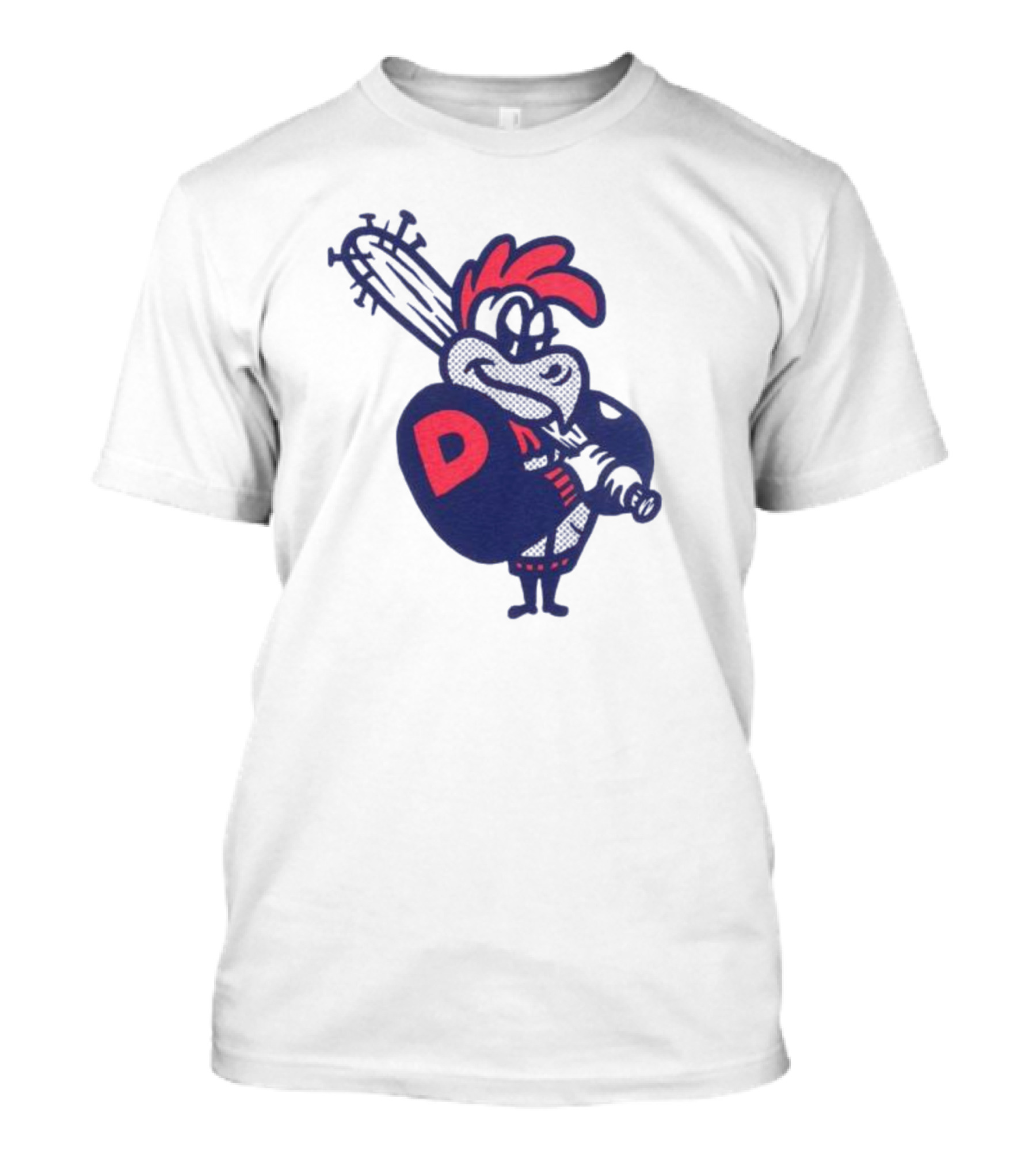Dac Rooster Baseball Bat Retro Cartoon Character T-Shirt