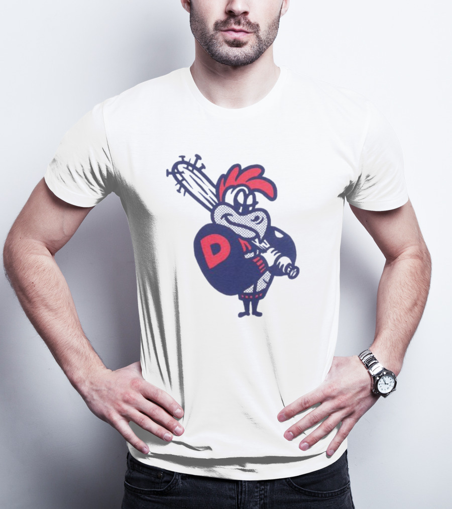 Dac Rooster Baseball Bat Retro Cartoon Character T-Shirt