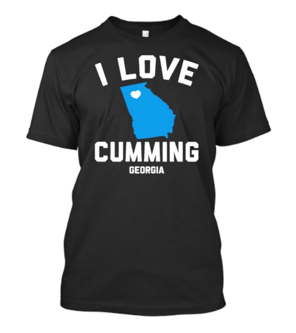 I Love Cumming Georgia Map Heart T-Shirt