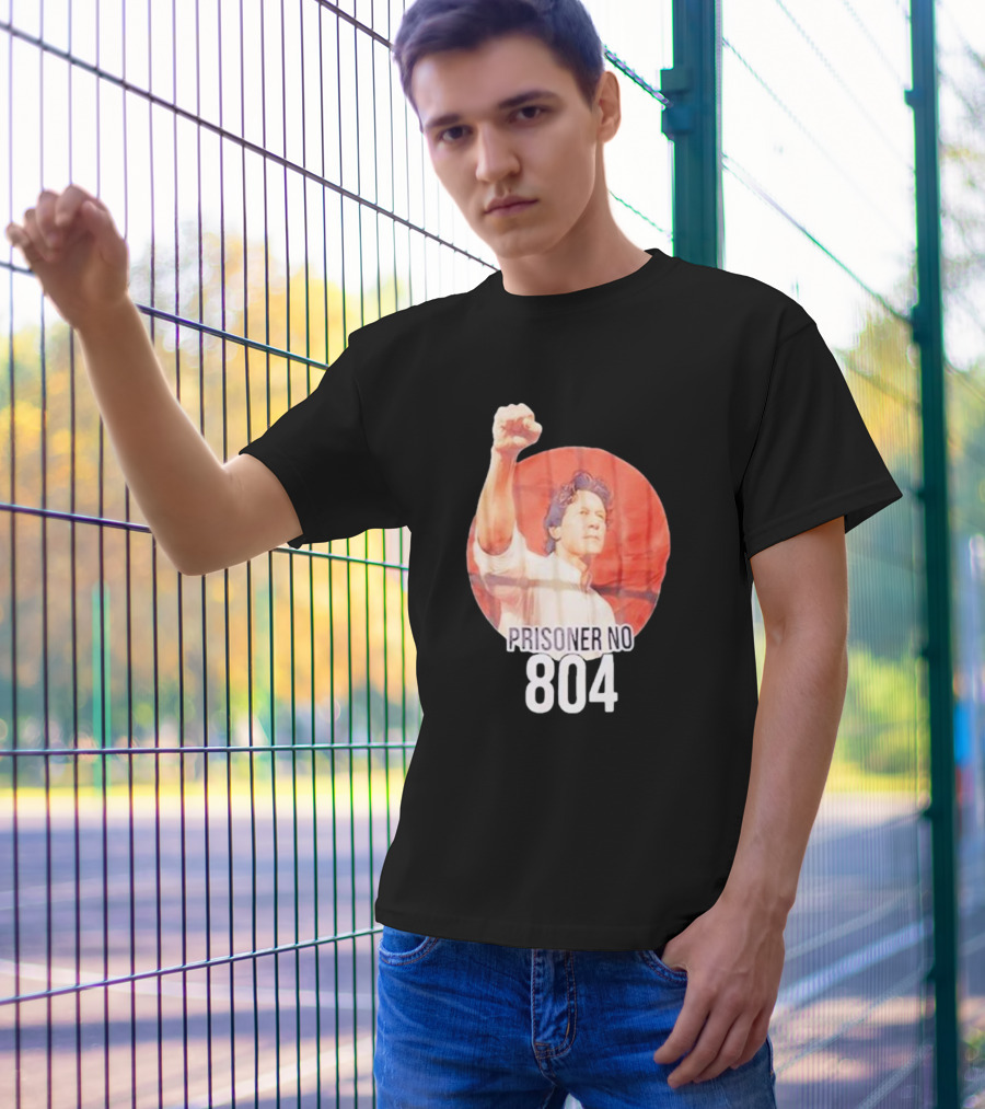 Imran Khan Prisoner No 804 Raising Fist Symbolic Image T-Shirt