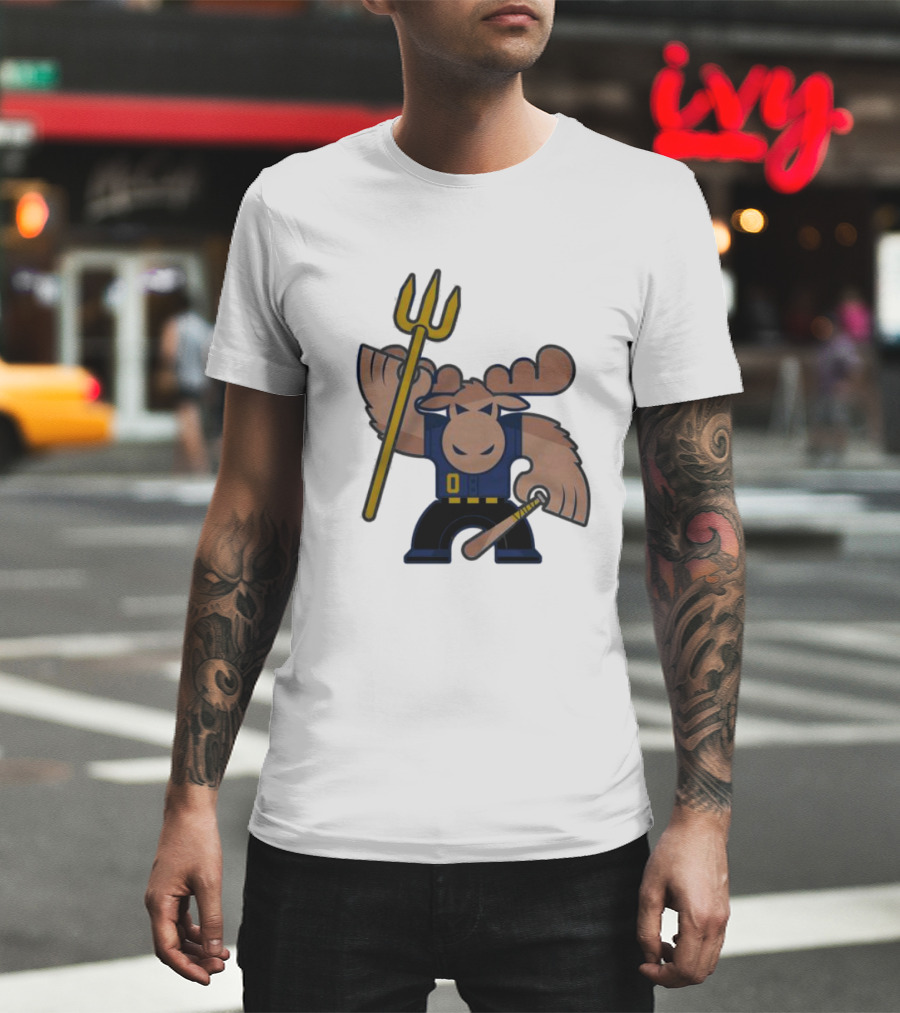 Simply Seattle Home Run Mojo Moose Baseball Pose T-Shirt