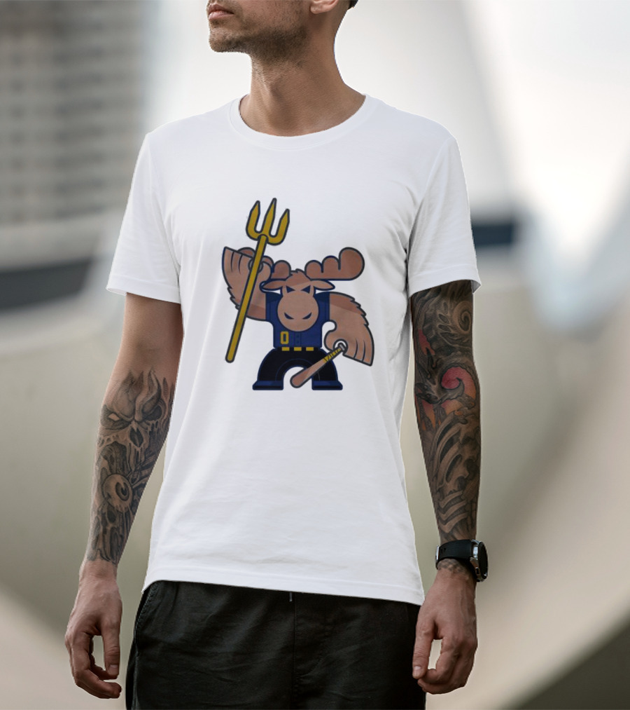 Simply Seattle Home Run Mojo Moose Baseball Pose T-Shirt