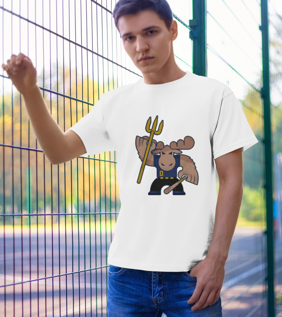 Simply Seattle Home Run Mojo Moose Baseball Pose T-Shirt