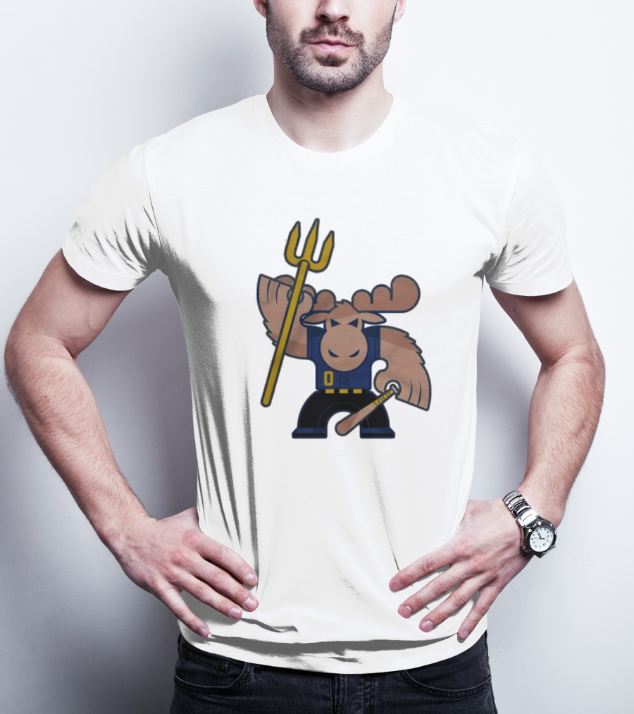 Simply Seattle Home Run Mojo Moose Baseball Pose T-Shirt