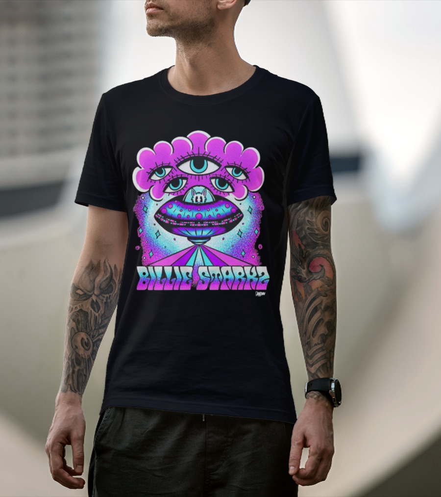 Billie Starks AEW Close Encounters UFO Alien Eyes T-Shirt