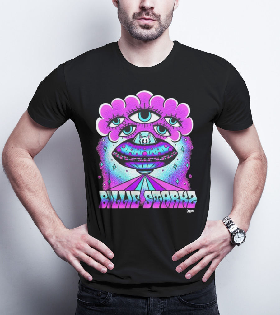 Billie Starks AEW Close Encounters UFO Alien Eyes T-Shirt